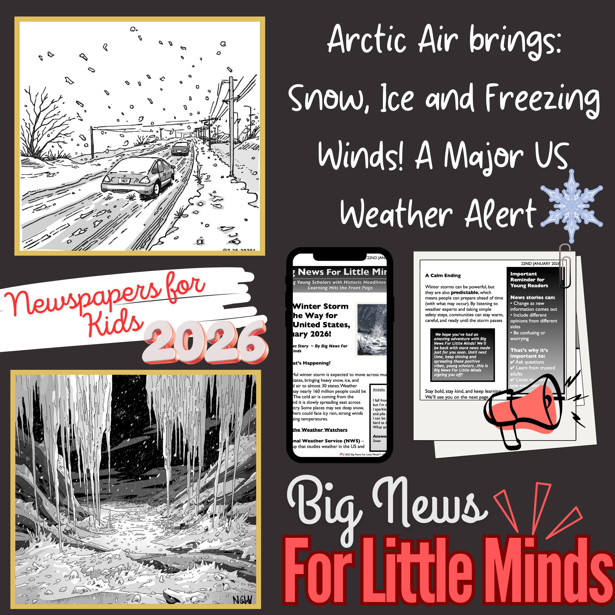 Arctic Air Showering Snow and Ice Across the US, January 2026! Kids Ne ...